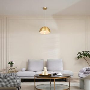 Novogratz x Globe Electric 65826 Hazel 1-Light Pendant Lighting, Matte Brass, Bulb Not Included