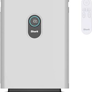 Shark HE401 Air Purifier with Anti-Allergen Multi-Filter Advanced Odor Lock, Cover up to 1,000 Sq. Ft., Captures 99.97% of dust, allergens, smoke, and household odors, Smart Sensing, White