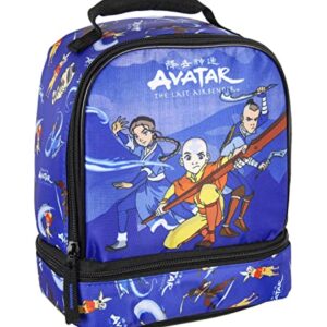 INTIMO Nickelodeon Avatar The Last Airbender Character Aang Katara Sokka Zuko Cartoon Dual Compartment Lunch Box Bag