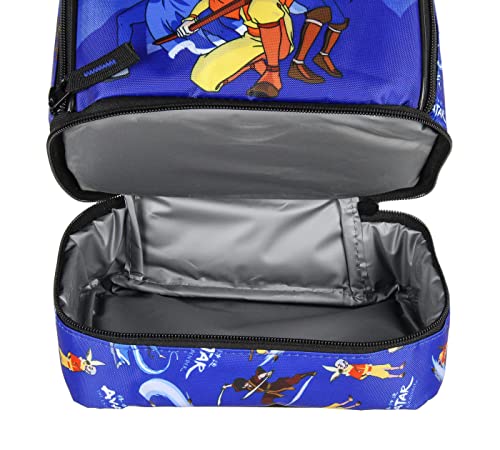 INTIMO Nickelodeon Avatar The Last Airbender Character Aang Katara Sokka Zuko Cartoon Dual Compartment Lunch Box Bag