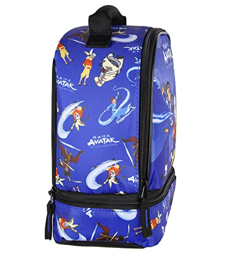 INTIMO Nickelodeon Avatar The Last Airbender Character Aang Katara Sokka Zuko Cartoon Dual Compartment Lunch Box Bag