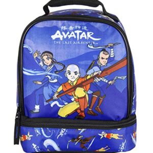 INTIMO Nickelodeon Avatar The Last Airbender Character Aang Katara Sokka Zuko Cartoon Dual Compartment Lunch Box Bag