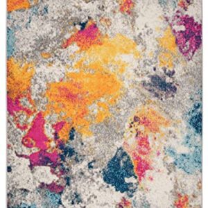 Rugshop Distressed Abstract Watercolor Area Rug 6'6" x 9' Multi