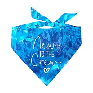 new to the crew scrunch tie dye triangle dog bandana (assorted colors)