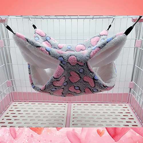 LROEZR 2 Pcs Pet Ferrets Hanging Hammock Small Animal Guinea Pig Rat Hamster Hanging Bunk Bed Hammock Cage Toy for Hamster Chinchilla Rat Sugar Glider Parrot Guinea Pig Hideout Sleep Play