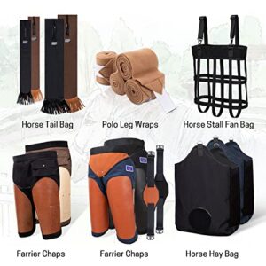 ZELARMAN Horse Feed Bag, Durable Feed Rite Bag, Heavy Duty Mesh Bag for Horses. Grain Feed Bag with Adjustable Stretchy Headstall Strap