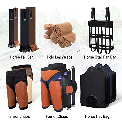 ZELARMAN Horse Feed Bag, Durable Feed Rite Bag, Heavy Duty Mesh Bag for Horses. Grain Feed Bag with Adjustable Stretchy Headstall Strap