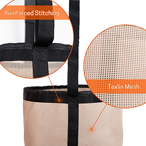 ZELARMAN Horse Feed Bag, Durable Feed Rite Bag, Heavy Duty Mesh Bag for Horses. Grain Feed Bag with Adjustable Stretchy Headstall Strap