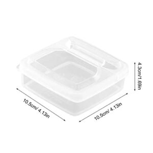 2PCS Butter Cheese Storage Box Portable Refrigerator Fruit Vegetable Fresh-keeping Organizer Box Transparent Cheese Container