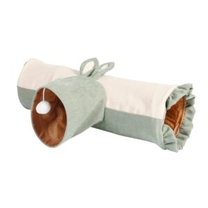 guinea pig hideout tunnel/bed, hamster hideout,guinea pig bed,small animal bed,fleece small pet bunny ferret hideaway play toy, tunnel hideout tubes (bunny ear tunnel-green)