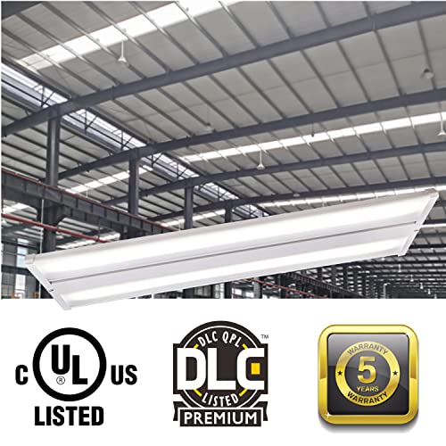 165W LED Linear High Bay Light Fixture, 2FT 22280LM(135LM/W) 5000K Daylight LED Workshops Light,100-277V, 0-10V Dimmable UL/DLC Warehouse Lighting for Exhibition Hall, Supermarkets, 5 Years Warranty