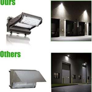 Rotatable LED Wall Pack Light with Dusk to Dawn Photocell, 100W 13000LM 600-800W HPS/HID Equiv., 5000K Daylight ETL Commercial Outdoor Security Lighting for Warehouse, Entrance, Parking, Garage