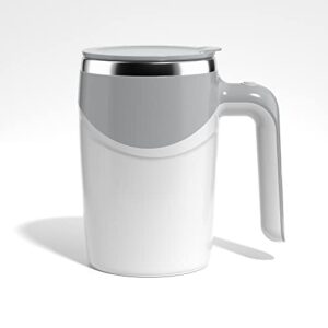 electric mixing mug,electric stirring coffee mug,coffee thermos, coffee mugs,suitable for coffee, milk, cocoa and other beverages (white)