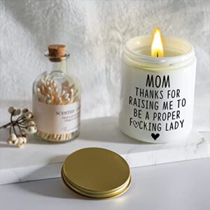 Mom Candle Gifts for Mom Birthday Mothers Day Gifts for Mom from Daughter, 7OZ Funny Long Lasting Lavender Scented Candles, Happy Christmas Bday Thanksgiving Day Presents for Mother from Daughter