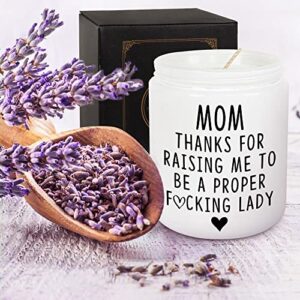 Mom Candle Gifts for Mom Birthday Mothers Day Gifts for Mom from Daughter, 7OZ Funny Long Lasting Lavender Scented Candles, Happy Christmas Bday Thanksgiving Day Presents for Mother from Daughter