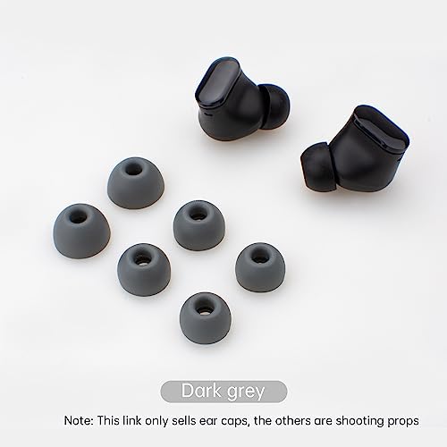 Aiivioll 6 Pack Silicone Ear Tips for Beats Fit Pro/Studio Buds/Studio Buds+ in Ear Tips Replacement Ear Tips S/M/L (Dark Gray)