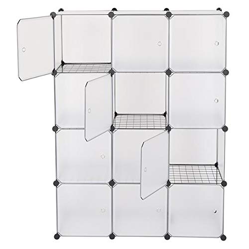 12-Cube Storage Shelf Cube Shelving Bookcase Bookshelf Organizing Closet Toy Organizer Cabinet White Color