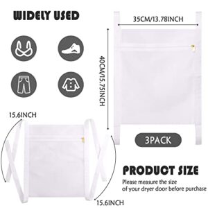 3 Pcs Sneaker Wash & Dry Net Bag for Dryer,15.7x13.8 Inch Large HoneyComber Mesh Bags with Zipper and Strap for Shoes, Clothing, Laundry Reused Bag Tool (Large)