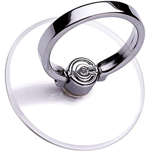 Clear Phone Ring Holder - EI Sonador Cell Phone Ring Holder Transparent Stand Finger Grip (2 Silver)