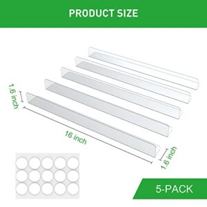 sevkumz 5 Pack Under Couch Blocker, Gap Bumper Under Bed Blocker Safety PVC Adjustable Clear Toy Blocker for Bed Sofa Barrier Blocking with Strong Adhesive,