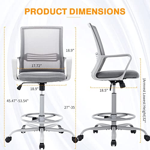 OLIXIS Office Mesh Chair, Grey