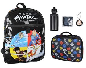 intimo nickelodeon avatar the last airbender characters aang zuko katara sokka 5 pc backpack lunchbox icepack water bottle