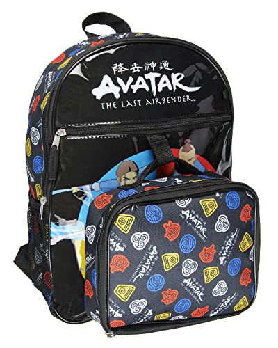 INTIMO Nickelodeon Avatar The Last Airbender Characters Aang Zuko Katara Sokka 5 PC Backpack Lunchbox Icepack Water Bottle