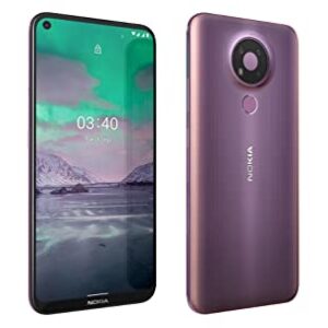 Nokia 3.4 | Android 10 | Unlocked Smartphone | 2-Day Battery | US Version | 4G LTE | 3/64GB | 6.39-Inch Screen | Triple Camera | Dusk/Purple