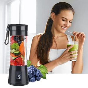 SRLIWHITE Portable Electric Juicer Bottle Blender USB Rechargeable Smoothie Cup Maker Blender Mug Orange Juice Citrus Lemon Juicer (Color : Black)