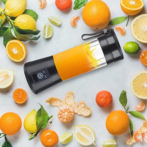 SRLIWHITE Portable Electric Juicer Bottle Blender USB Rechargeable Smoothie Cup Maker Blender Mug Orange Juice Citrus Lemon Juicer (Color : Black)