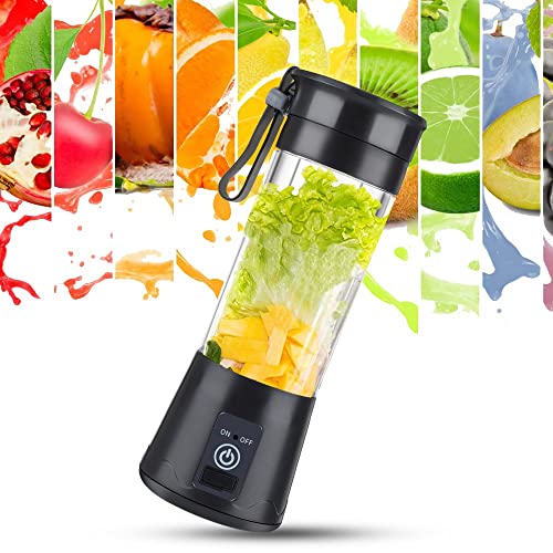 SRLIWHITE Portable Electric Juicer Bottle Blender USB Rechargeable Smoothie Cup Maker Blender Mug Orange Juice Citrus Lemon Juicer (Color : Black)