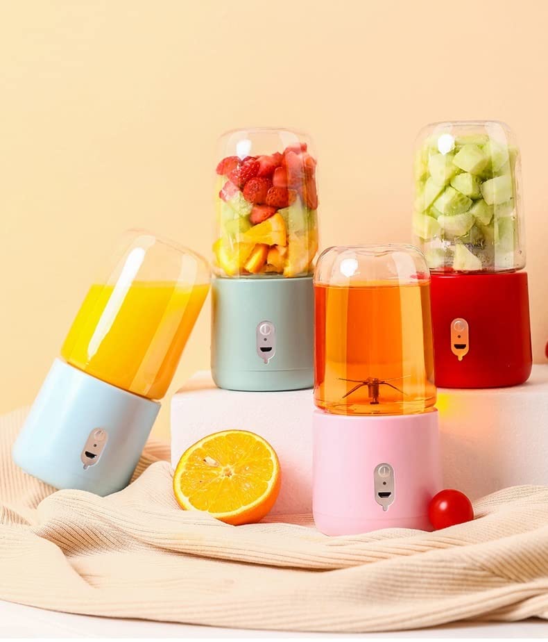 SRLIWHITE Portable Blender USB Blender Two Piece Electric Juicer Smoothie Blender Mini Personal Lemon Juicer (Color : Pink)