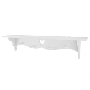 Alvinlite Wall Shelf, White Shelf, Coat Rack Hook Wall Decoration Hollow Wall Shelf Hanger Hook Coat Rack