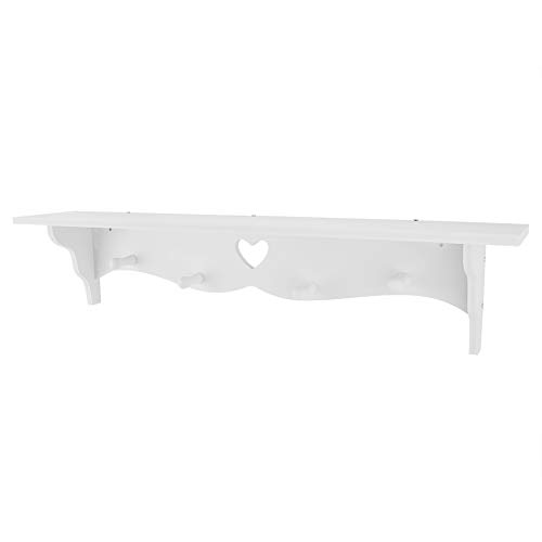 Alvinlite Wall Shelf, White Shelf, Coat Rack Hook Wall Decoration Hollow Wall Shelf Hanger Hook Coat Rack