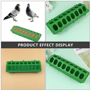 Tofficu Chicken Feeder Tray Pigeon Feeder Pigeon Feeder 2pcs Birds Feeding Troughs Feeding Food Groove Bowls Pigeon Food Containers Poultry Feeder Chicken Feeder Trough Chicken Food Dispenser