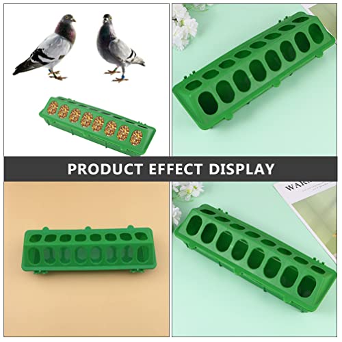 Tofficu Chicken Feeder Tray Pigeon Feeder Pigeon Feeder 2pcs Birds Feeding Troughs Feeding Food Groove Bowls Pigeon Food Containers Poultry Feeder Chicken Feeder Trough Chicken Food Dispenser