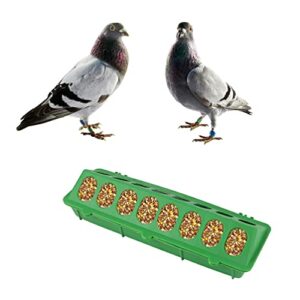 Tofficu Chicken Feeder Tray Pigeon Feeder Pigeon Feeder 2pcs Birds Feeding Troughs Feeding Food Groove Bowls Pigeon Food Containers Poultry Feeder Chicken Feeder Trough Chicken Food Dispenser