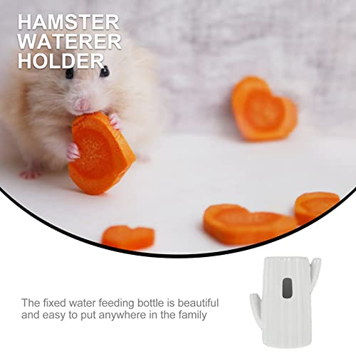 Balacoo Hamster Water Bottle Cactus Ceramic Water Bottle Stand Holder for Hamsters Small pet Animals Hamster Water Bottle