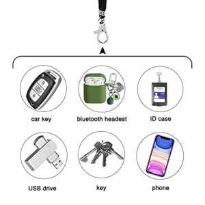 Kinizuxi Cell Phone Lanyard 3Packs, Universal Phone Lanyard with Adjustable Neck Strap, Phone Crossbody Lanyard Strap Compatible with Most Smartphones with Full Coverage Case (Black)