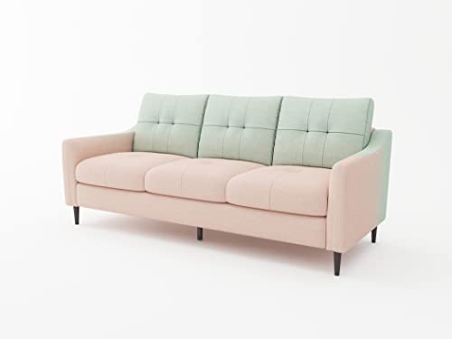 Meeyar Couches for Living Room,80 Inches 3 Seater Sofa Couch for Teen Girls Artistic Sofa for Lady Pink Green Gradient for Women for Office