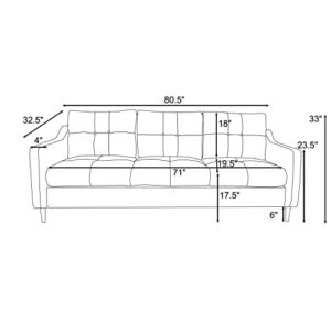 Meeyar Couches for Living Room,80 Inches 3 Seater Sofa Couch for Teen Girls Artistic Sofa for Lady Pink Green Gradient for Women for Office