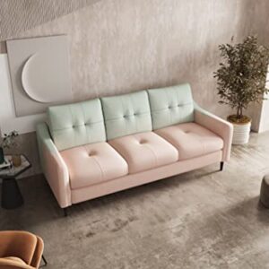 Meeyar Couches for Living Room,80 Inches 3 Seater Sofa Couch for Teen Girls Artistic Sofa for Lady Pink Green Gradient for Women for Office