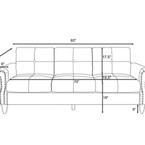 Meeyar Couches for Living Room,83'' Width Comfy Sofa 3 Seater Sofa for Living Room 3 Seater Comfy Couch Room Couch