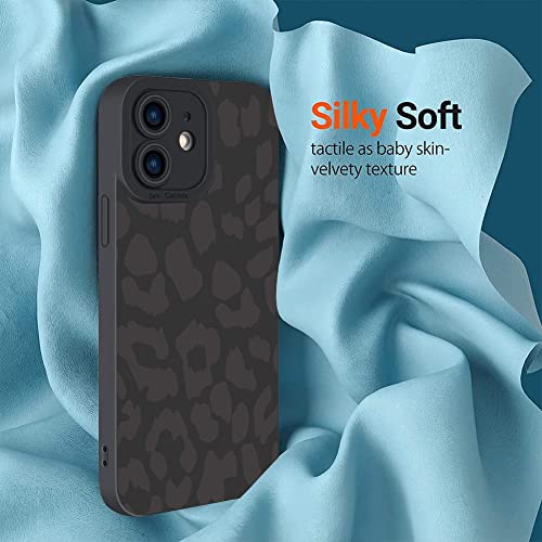 LUOWAN Black Leopard Designed for iPhone 11 Case,Cute Matte Cheetah Print Pattern TPU Phone Case for Girls Women Men,Fashion Luxury Deisgn Protective Cover 6.1 Inch