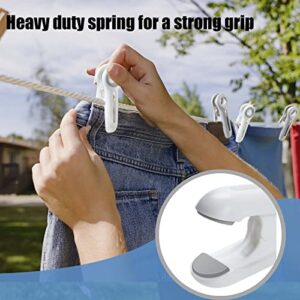 PATMOSEAL Plastic Clothes Pins Heavy Duty Outdoor for Hanging Clothes, Soft Touch Clothespins Stains-Proof for Reducing Clothing Wear (24Pcs)