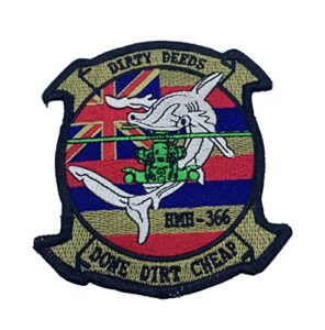 hmh-366 dirty deeds patch – with hook and loop