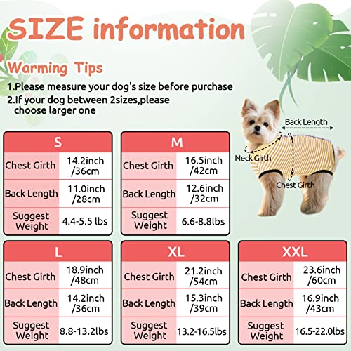 Dog Recovery Suit After Surgery, Pet Surgery Recovery Suit Surgical Snugly Onesie for Small Medium Dogs, Prevent Licking Dog Bodysuit Substitute E-Collar & Cone,Yellow S