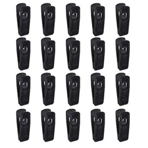 gretd 20pcs/set towel clamp clothes clip beach coat drying racks non slip windproof trouser durable hanger (color : black, size : one size)