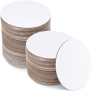 100 pcs round white cake boards 6 inches cardboard cake rounds grease proof cake base disposable cardboard circles pizza cake circles cake stands for cake pizza decorating baking party supplies