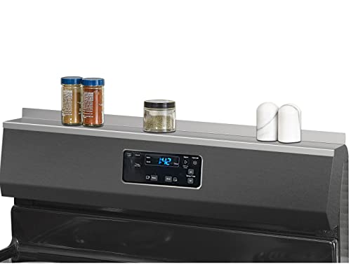 Delmoar Magnetic Shelf for Kitchen Stove 30" Length Silver Stainless Steel Magnetic Spice Rack Shelf On Top of Stove, Zero Installation Kitchen Storage Organization